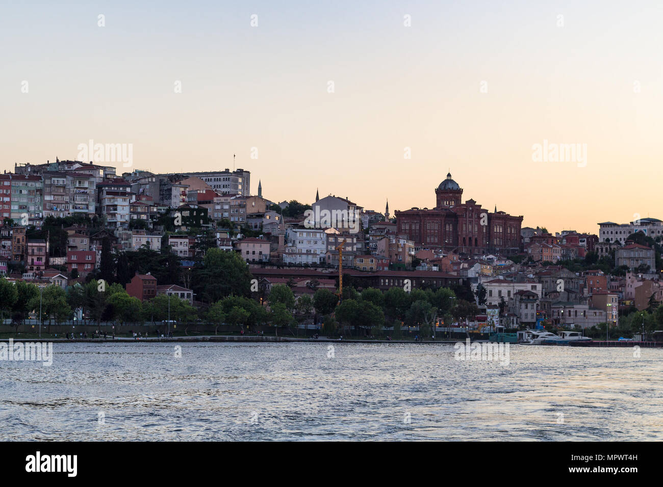 Travel to Turkey - waterfront in Fatih district in Istanbul city in ...