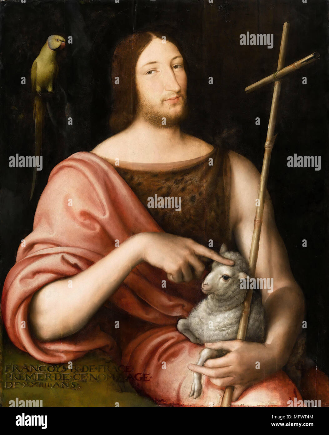 Portrait of Francis I (1494-1547), King of France, as Saint John the ...