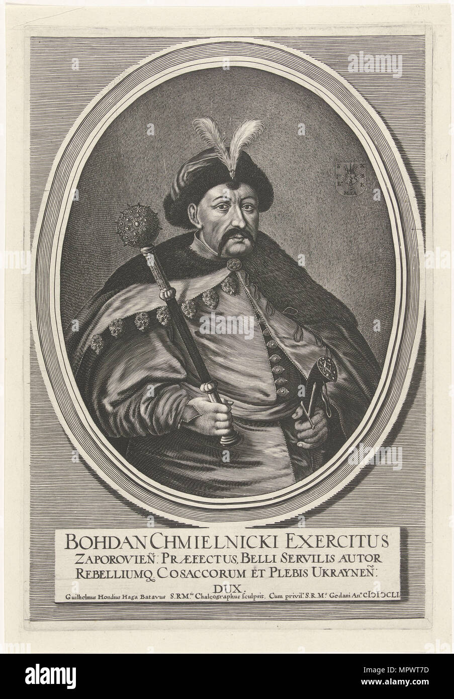 Portrait of Hetman Bohdan Khmelnytsky (1595-1657), 1651 Stock Photo - Alamy