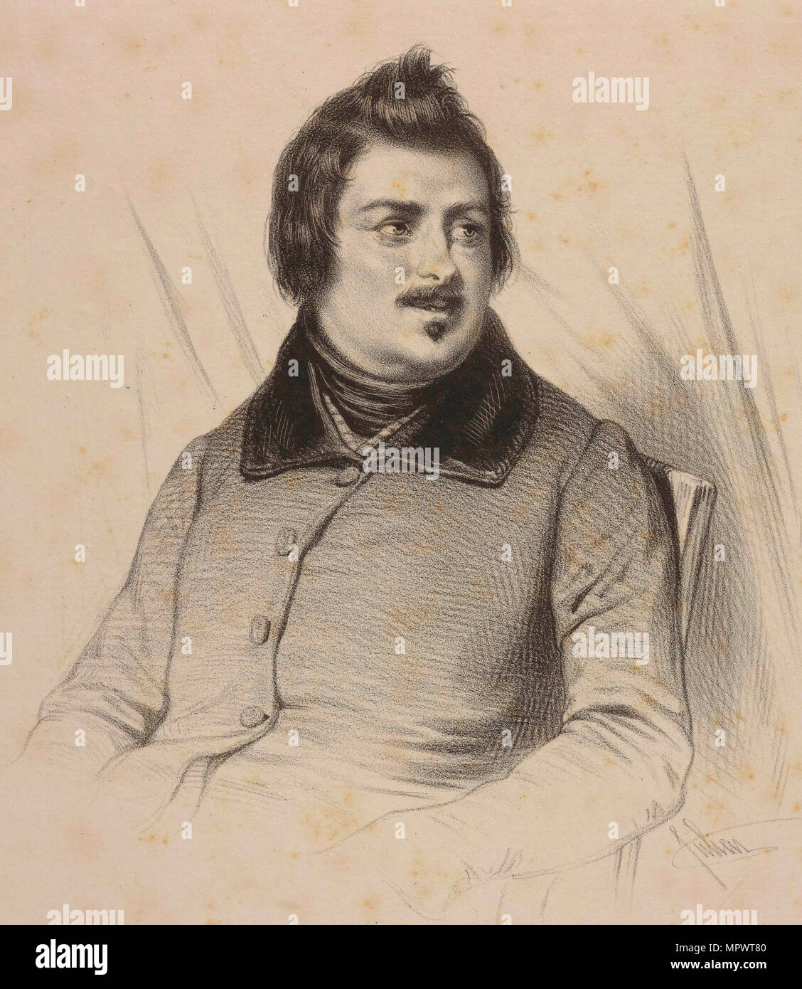 Portrait of Honoré de Balzac (1799-1850), c. 1840 Stock Photo - Alamy