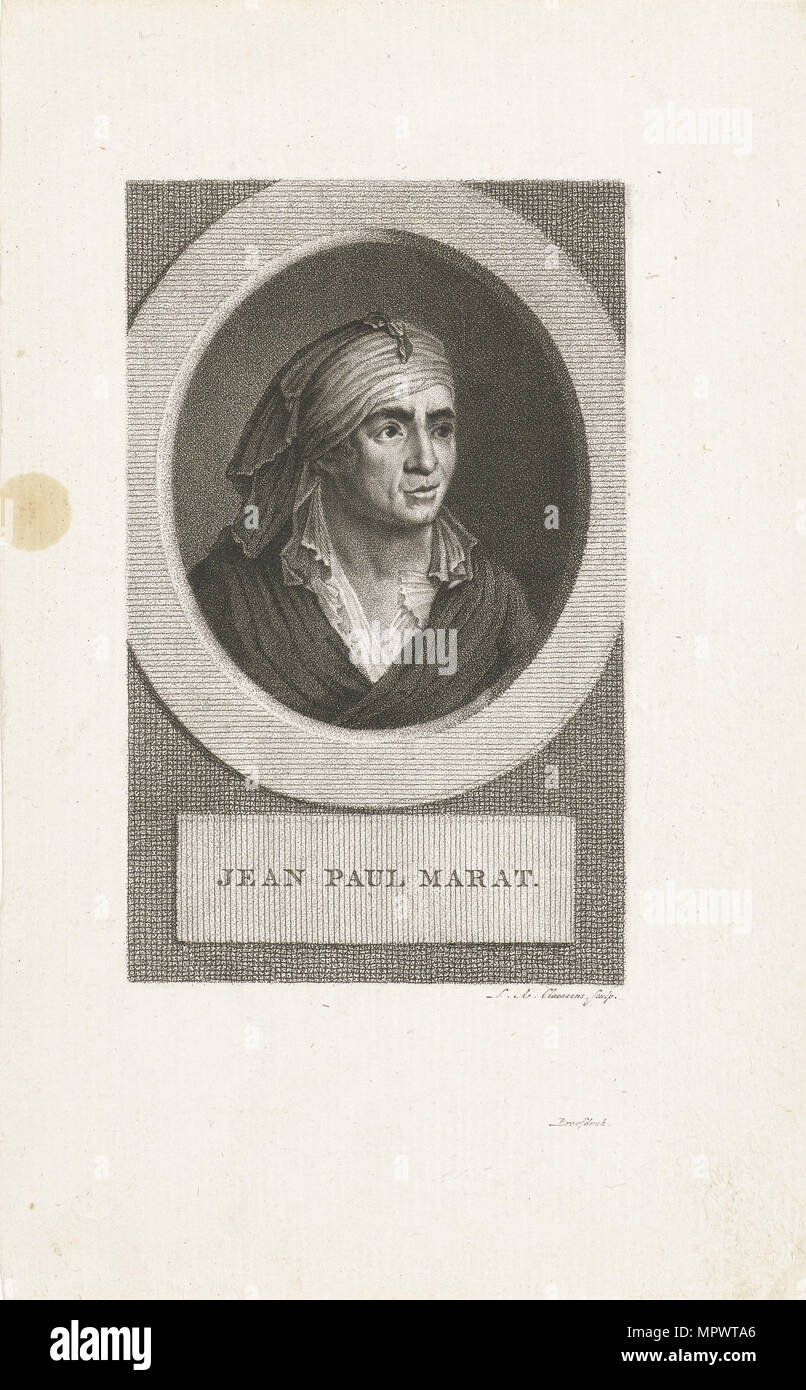 Portrait of Jean-Paul Marat (1743-1793), 1790s Stock Photo - Alamy