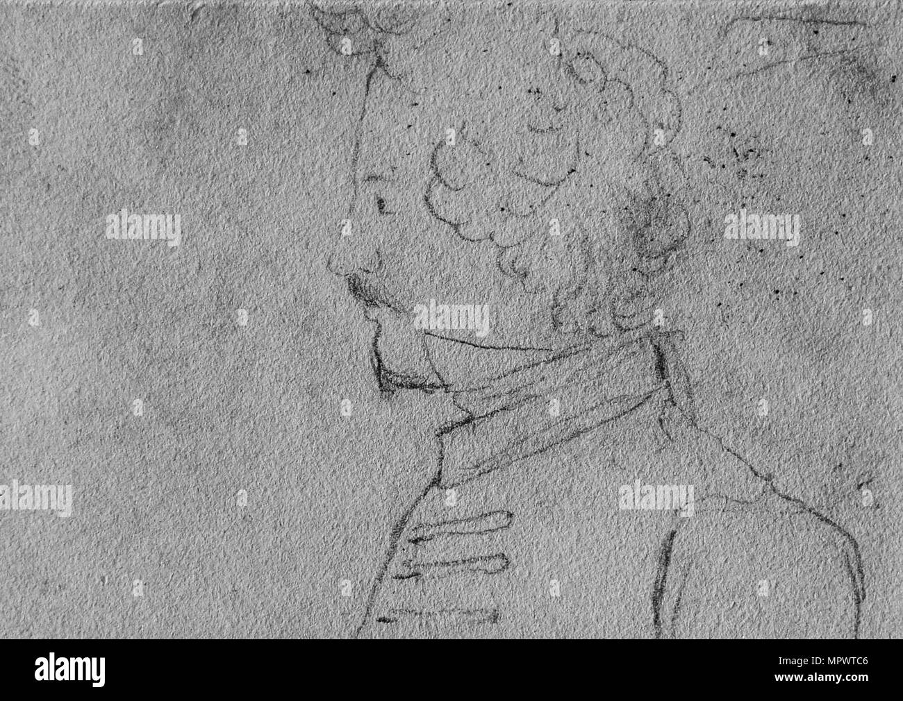Portrait of Karl Marx (1818-1883) as a student in Bonn, ca 1836 Stock ...