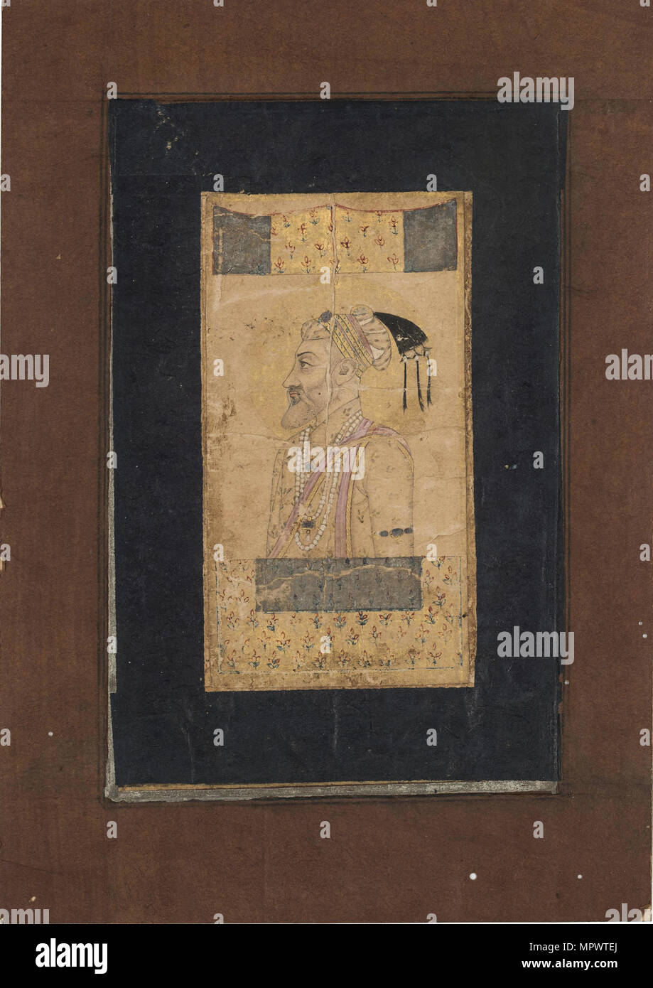 Portrait of Mughal Emperor Aurangzeb, 18th century Stock Photo - Alamy