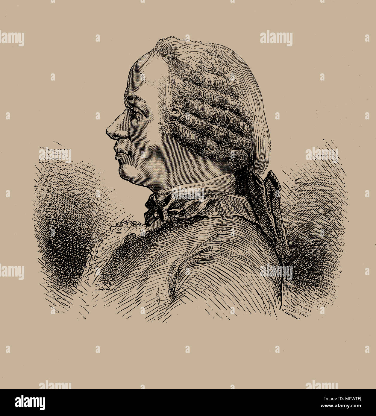Portrait of Portrait of Jean le Rond D'Alembert (1717-1783 Stock Photo ...