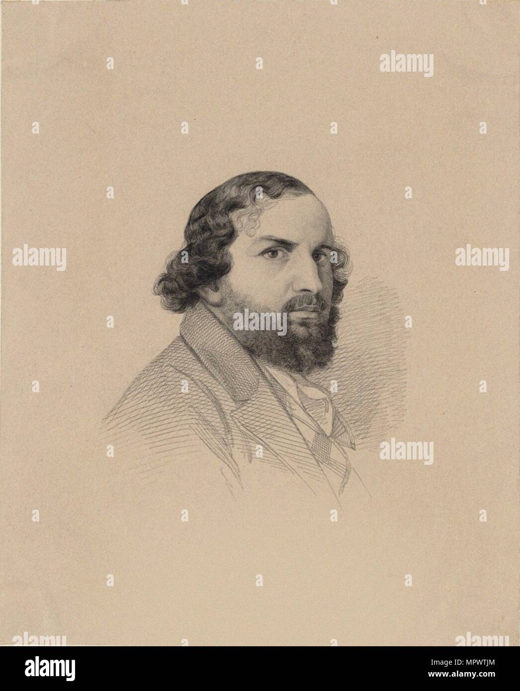 Portrait of the composer Ferdinand von Hiller (1811-1885) , 1850 Stock ...