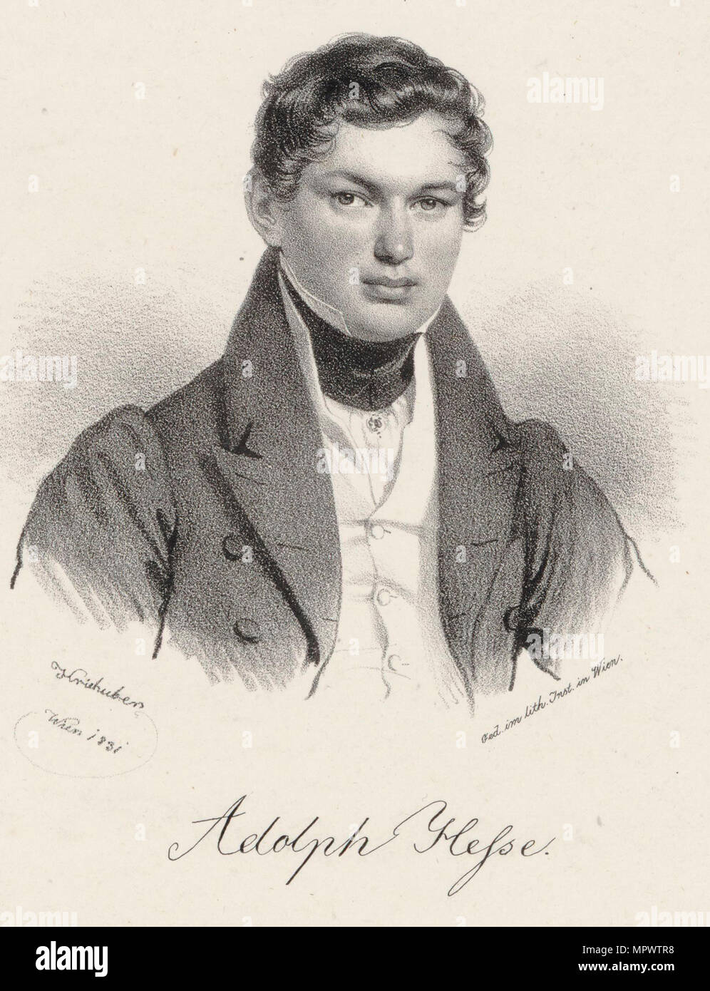 Portrait of the organist and composer Adolph Friedrich Hesse (1809-1863 ...