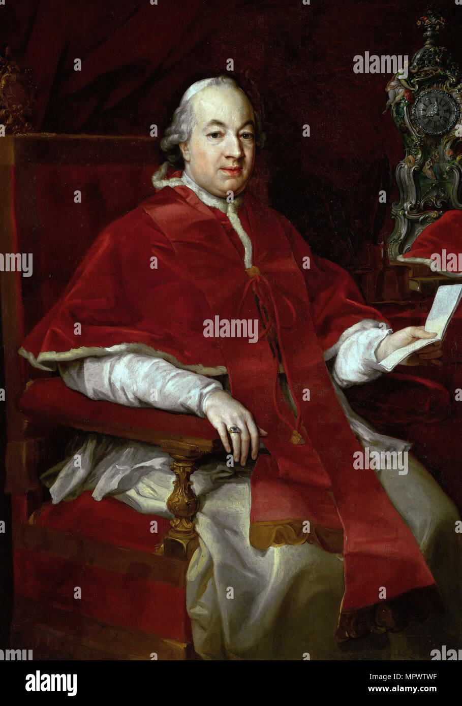 Portrait of the Pope Pius VI (1717-1799), 1776 Stock Photo - Alamy