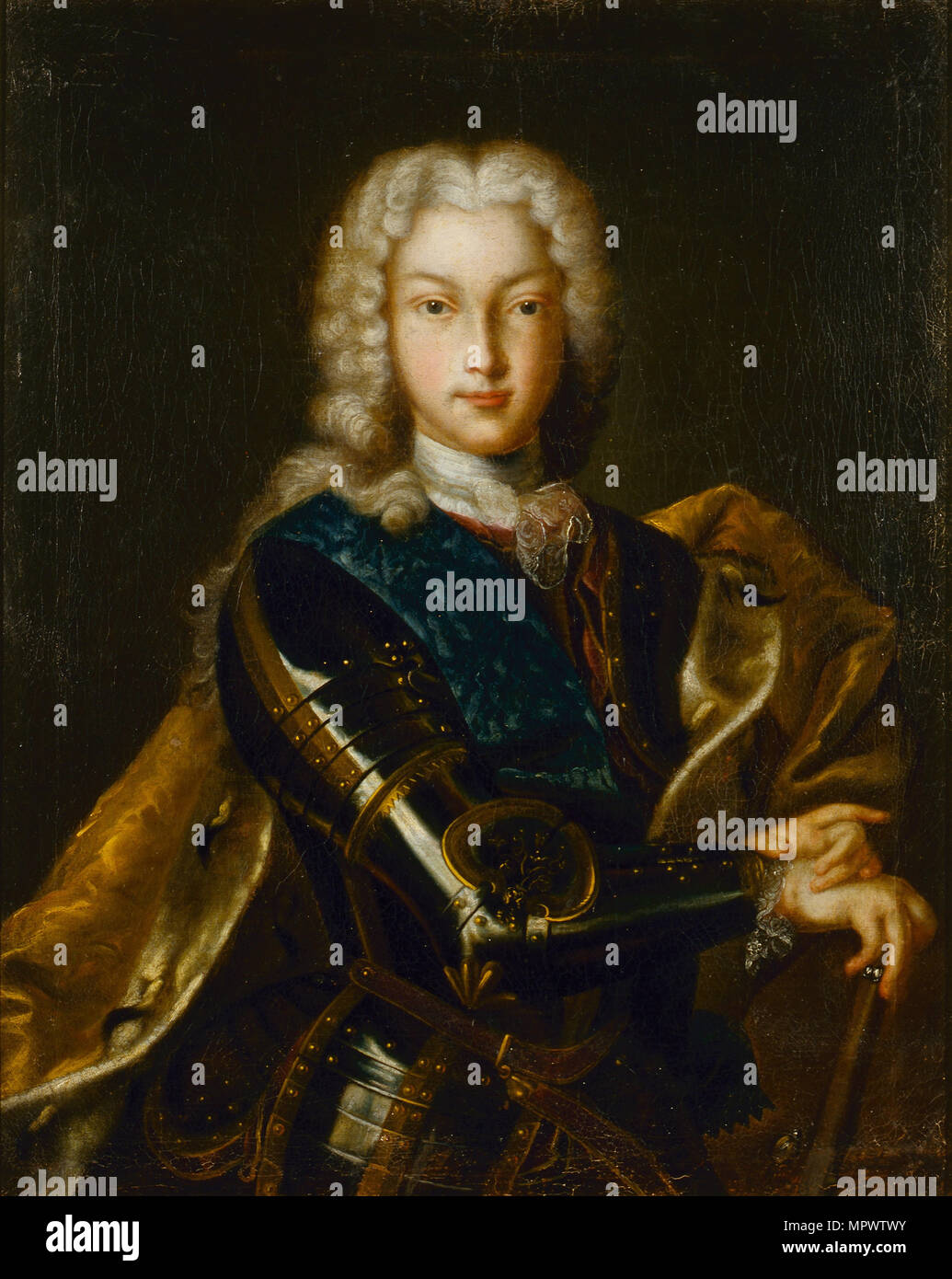 Portrait of the Tsar Peter II of Russia (1715-1730), End 1720s Stock ...