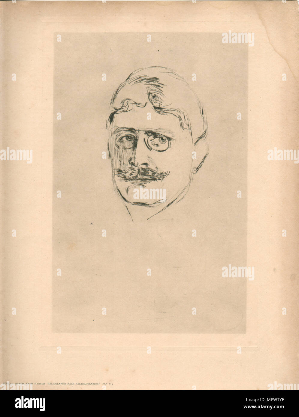 Portrait of knut hamsun 1859 1952 hi-res stock photography and images ...