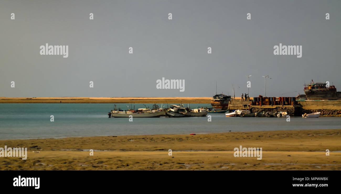 Panorama of Berbera port and beach with boats, Somalia Stock Photo - Alamy