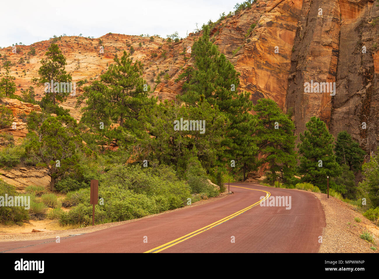 Beautiful scenery in Zion National Park. The Park is located in ...