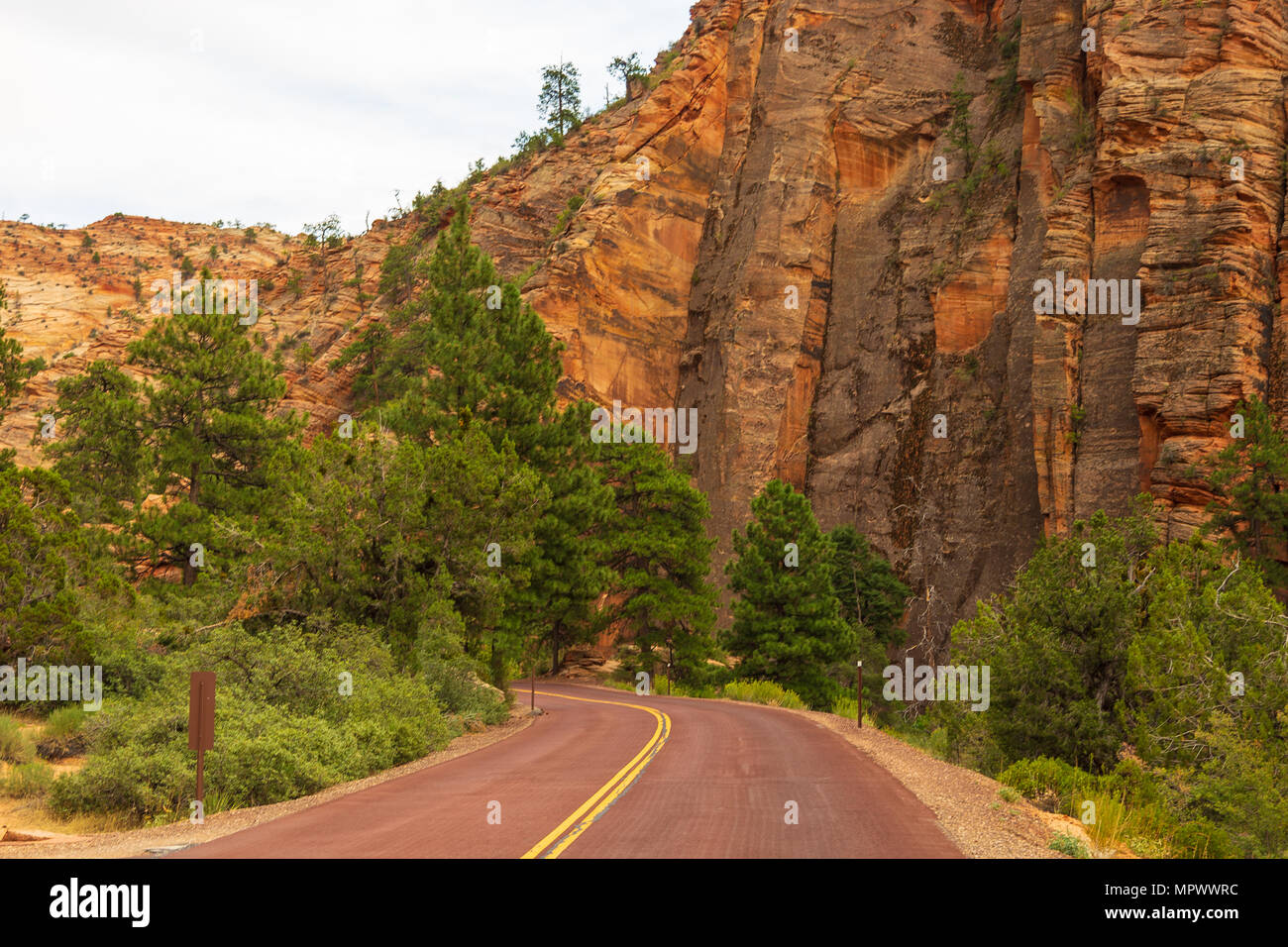 Beautiful scenery in Zion National Park. The Park is located in ...