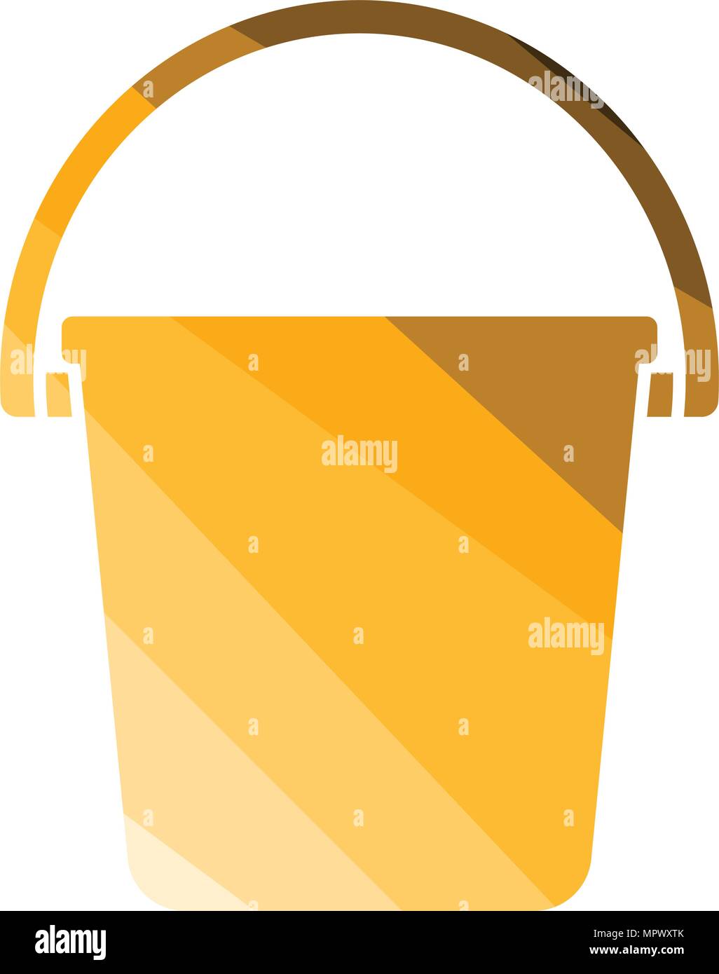 Icon of bucket. Flat color design. Vector illustration Stock Vector ...