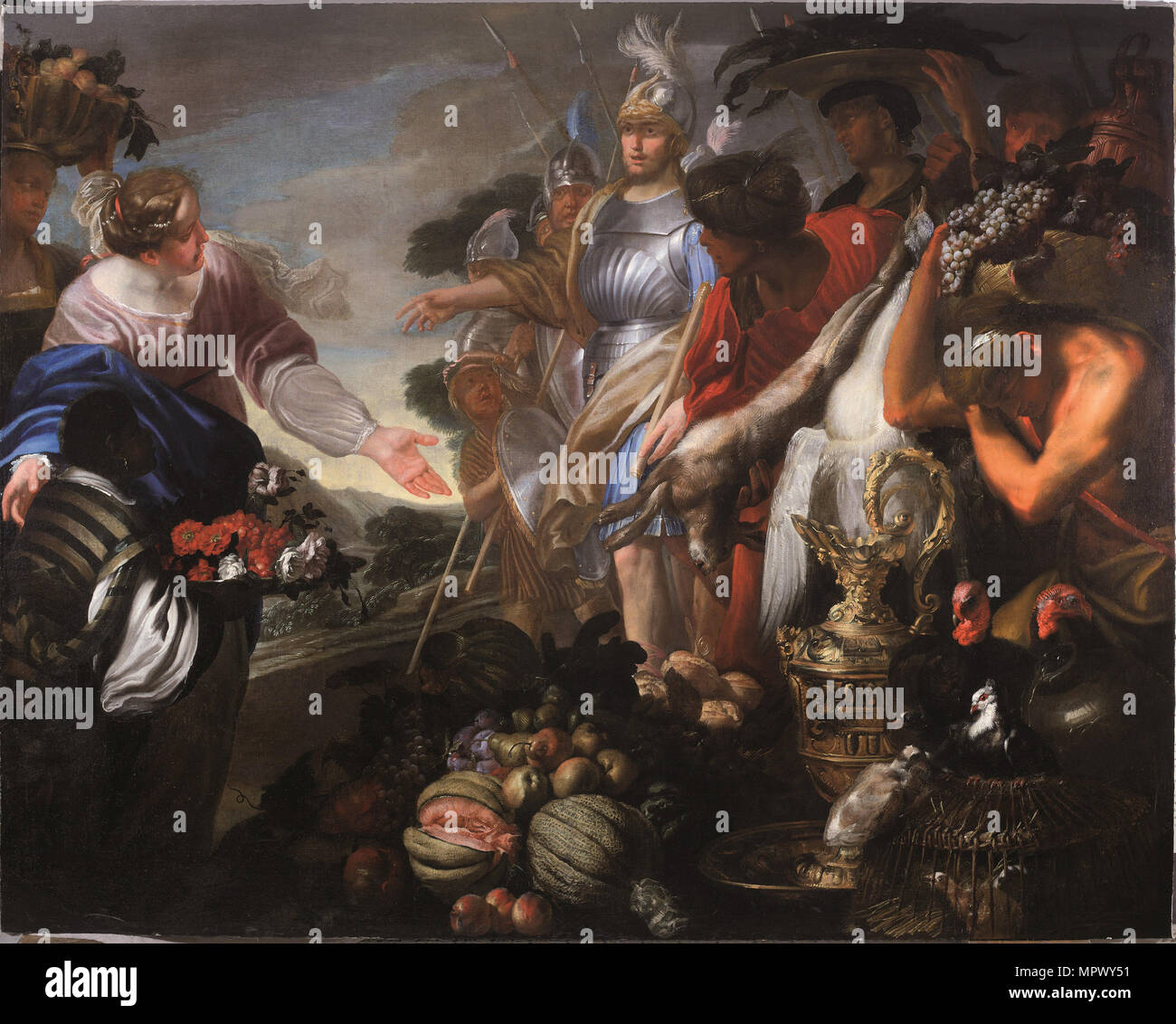 Abigail Offers Gifts to David and His Army Stock Photo - Alamy