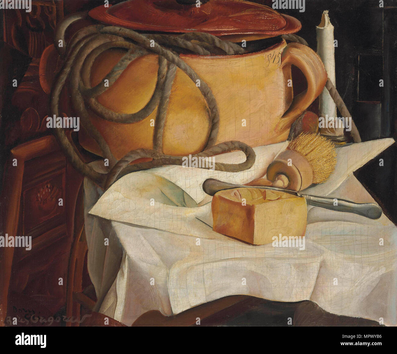 Still life with candle Stock Photo - Alamy