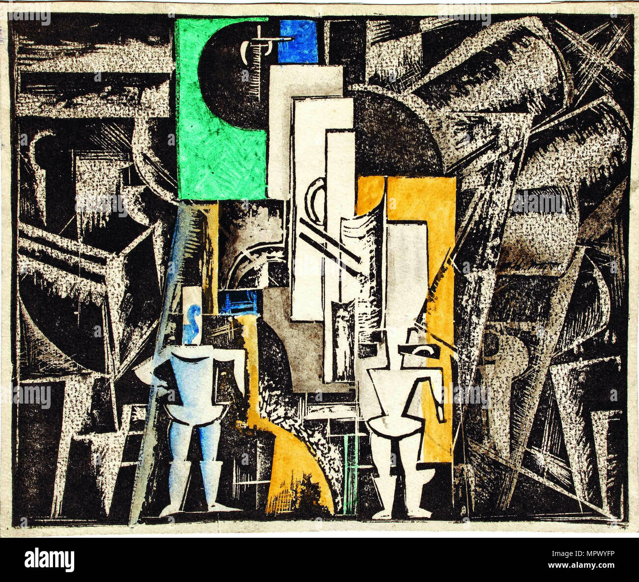 Set design for the opera Victory over the sun after A. Kruchenykh, 1920 ...