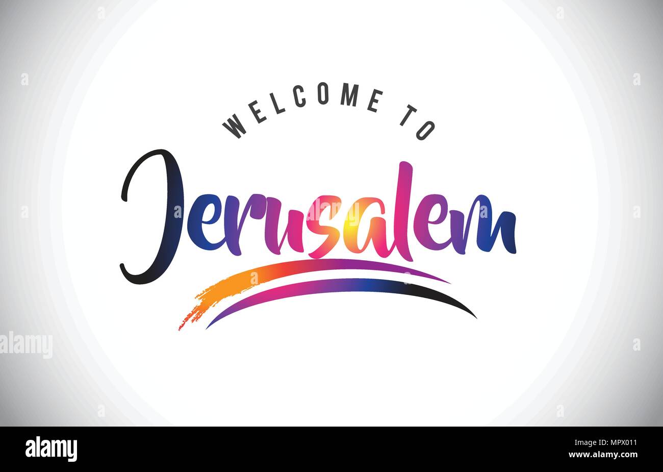Welcome to jerusalem sign Stock Vector Images - Alamy