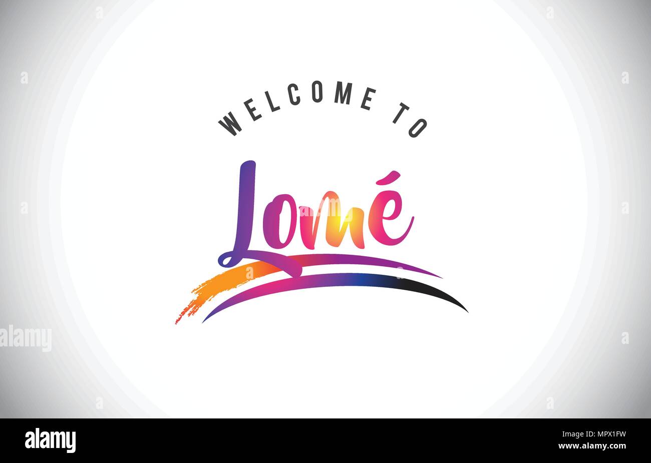 Lomé Welcome To Message in Purple Vibrant Modern Colors Vector ...