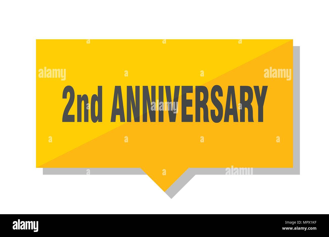2nd anniversary yellow square price tag Stock Vector Image & Art - Alamy