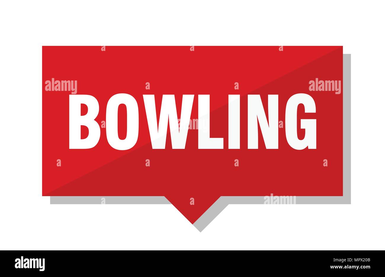 bowling red square price tag Stock Vector Image & Art - Alamy