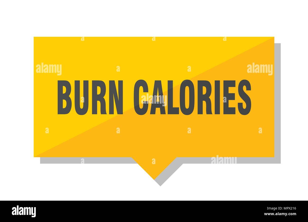 burn calories yellow square price tag Stock Vector Image & Art - Alamy