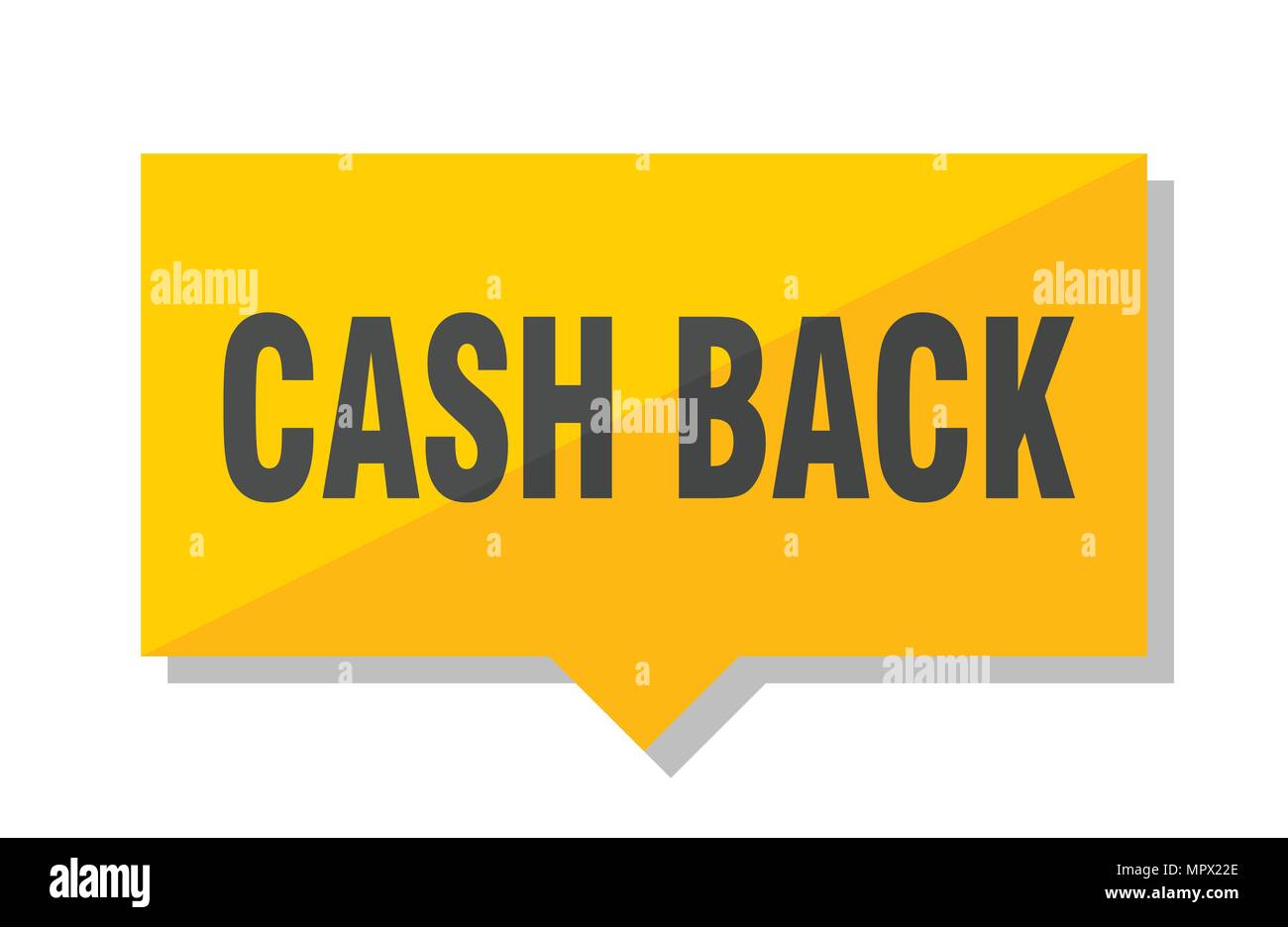 cash back yellow square price tag Stock Vector Image & Art - Alamy