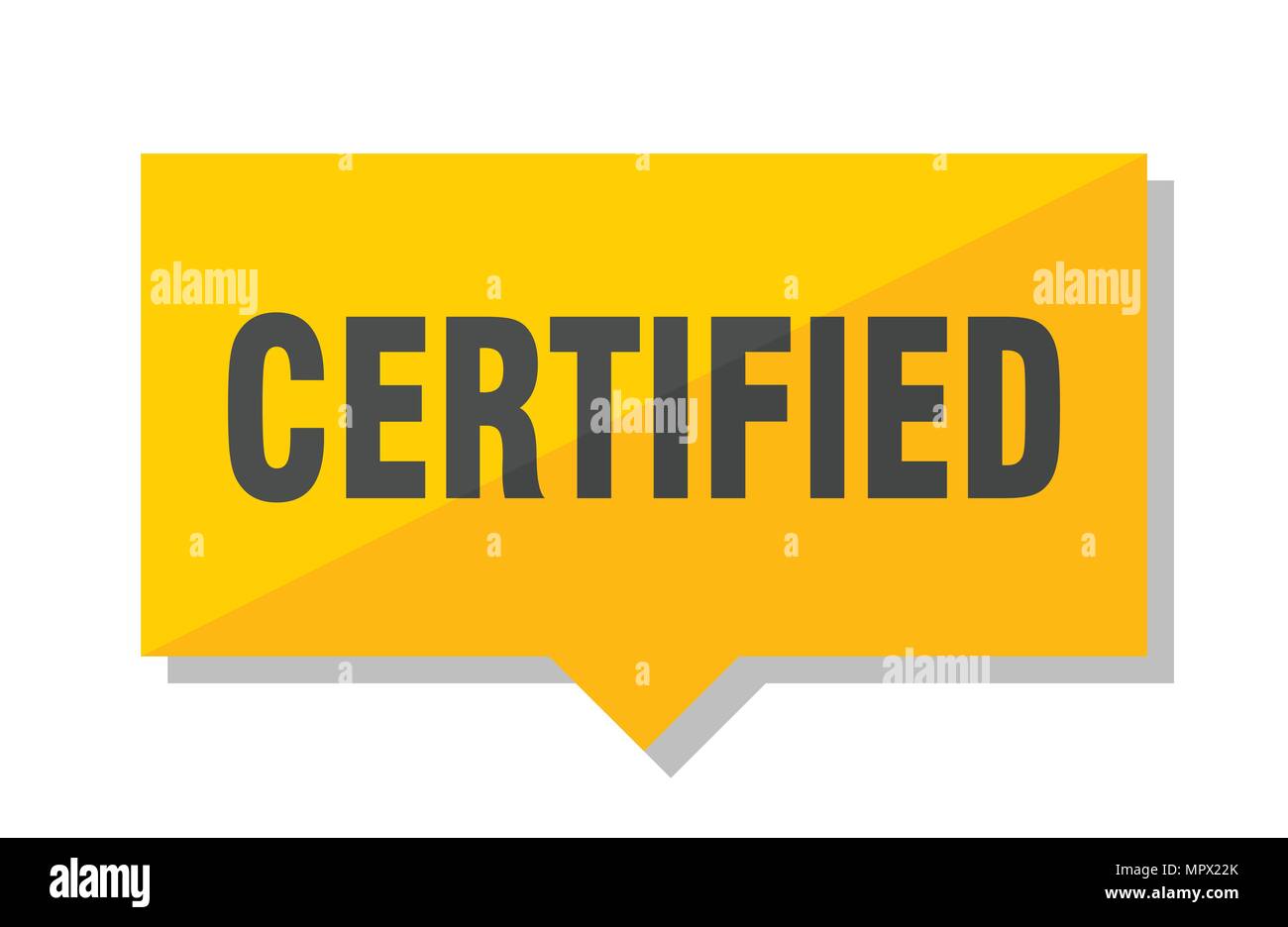 certified yellow square price tag Stock Vector Image & Art - Alamy