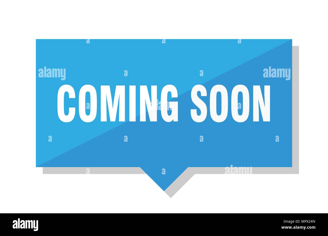 coming soon blue square price tag Stock Vector Image & Art - Alamy