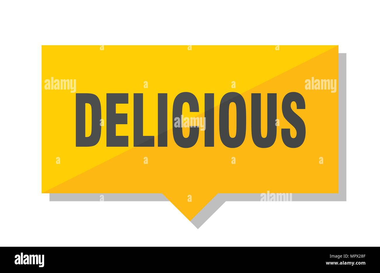 delicious yellow square price tag Stock Vector Image & Art - Alamy