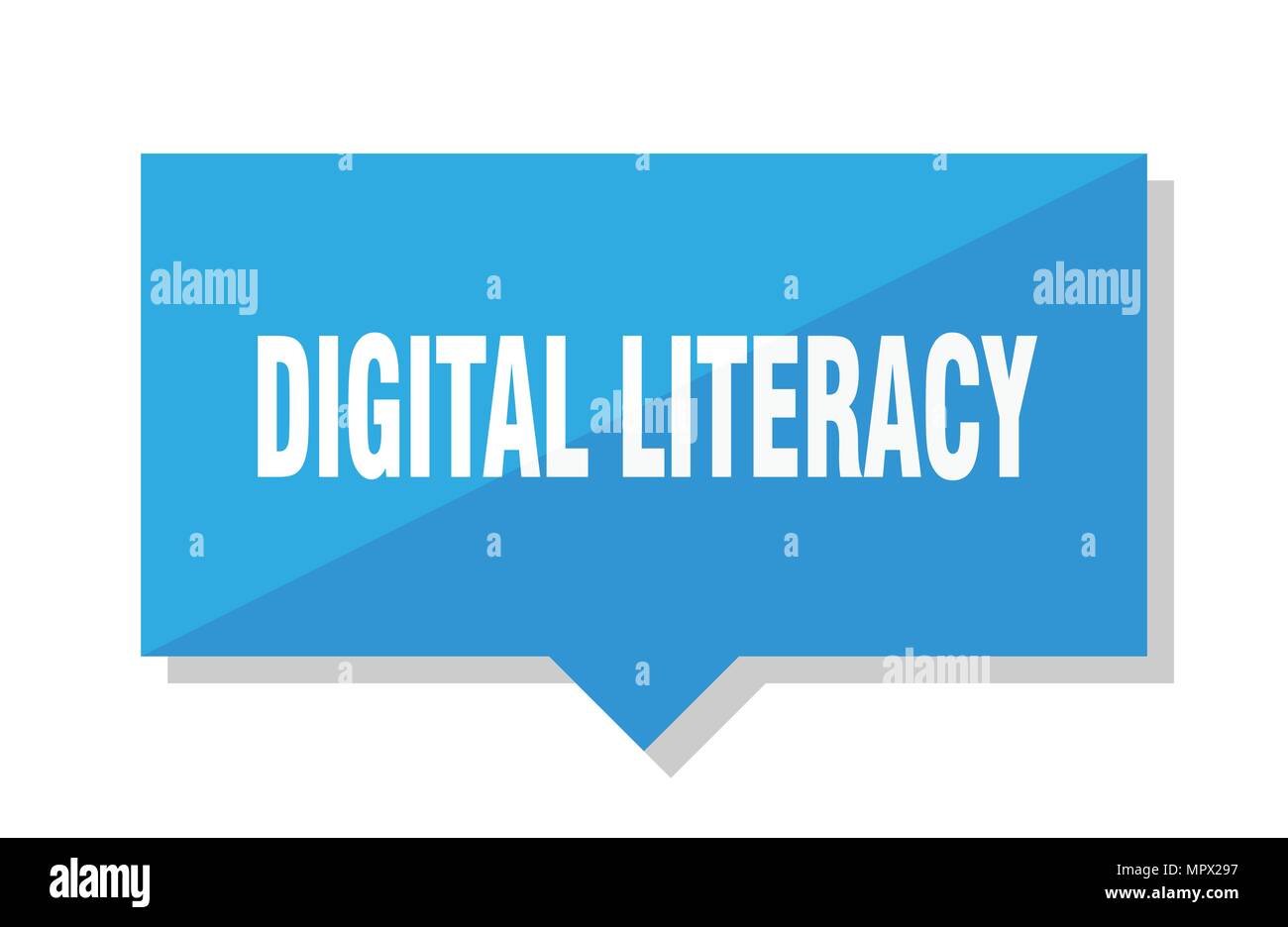 digital literacy blue square price tag Stock Vector Image & Art - Alamy