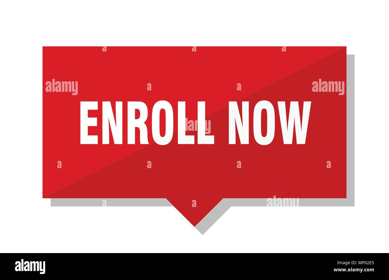 enroll now red square price tag Stock Vector Image & Art - Alamy