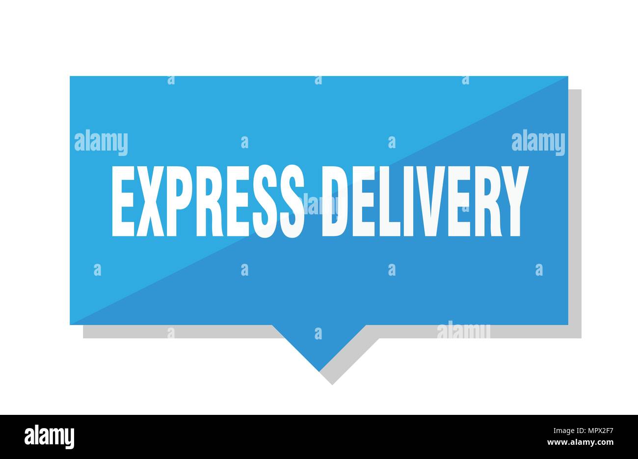 express delivery blue square price tag Stock Vector Image & Art - Alamy
