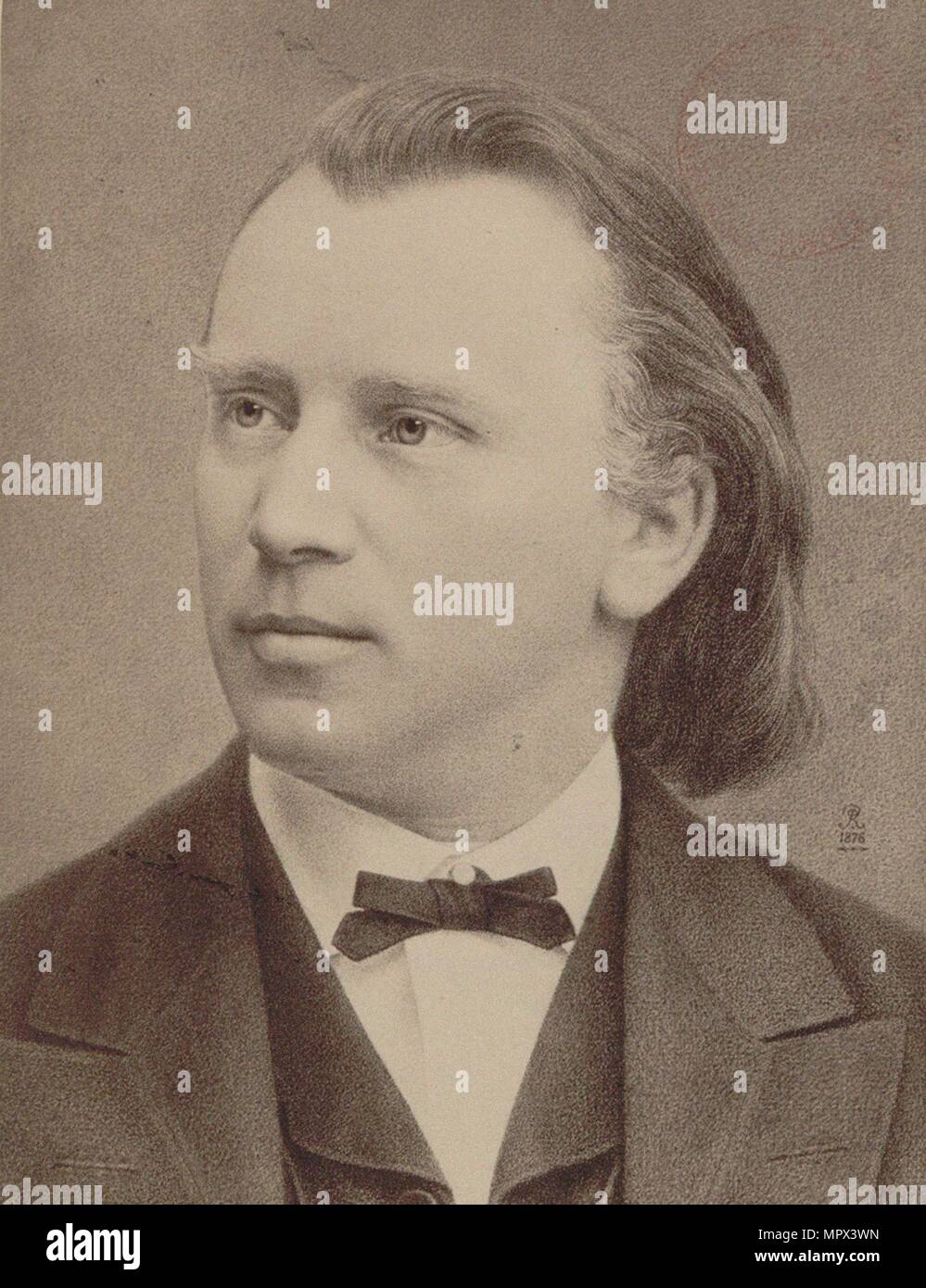 Portrait of the composer Johannes Brahms (1833-1897), 1876 Stock Photo ...