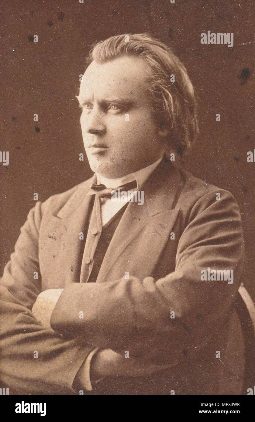 Portrait of the composer Johannes Brahms (1833-1897), 1872 Stock Photo ...