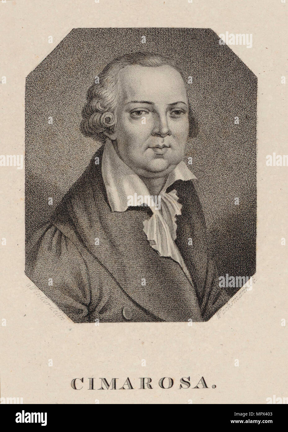 Portrait of the composer Domenico Cimarosa (1749-1801), 1820 Stock ...