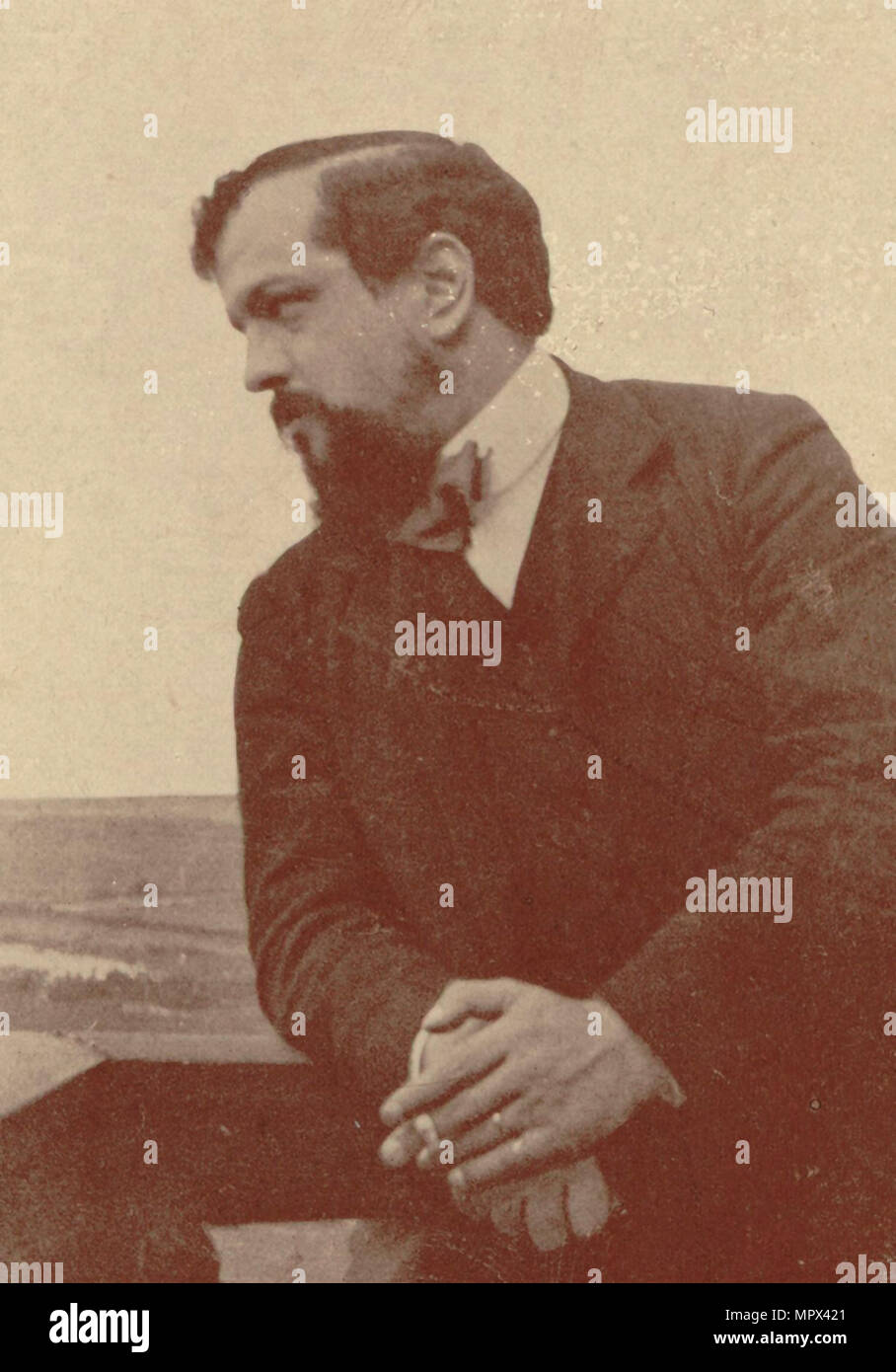 Portrait of the composer Claude Debussy (1862-1918), c. 1911 Stock ...