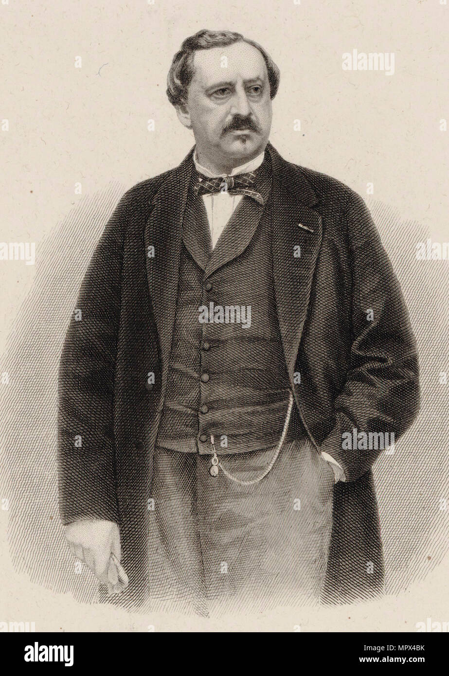 Portrait of the composer Friedrich von Flotow (1812-1883), 1880 Stock ...
