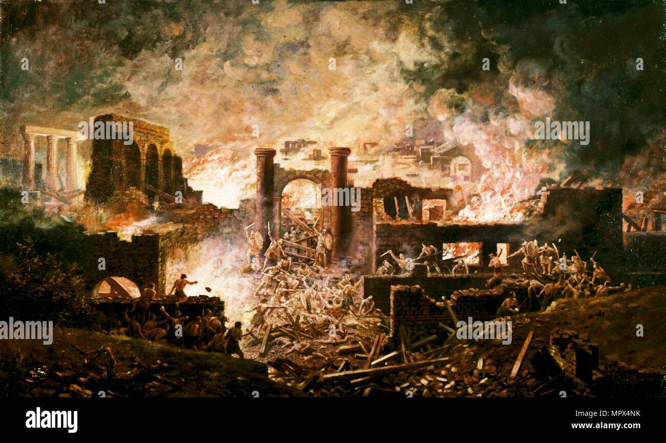 'Roman Battle Scene', 19th century(?). Artist: Unknown Stock Photo - Alamy