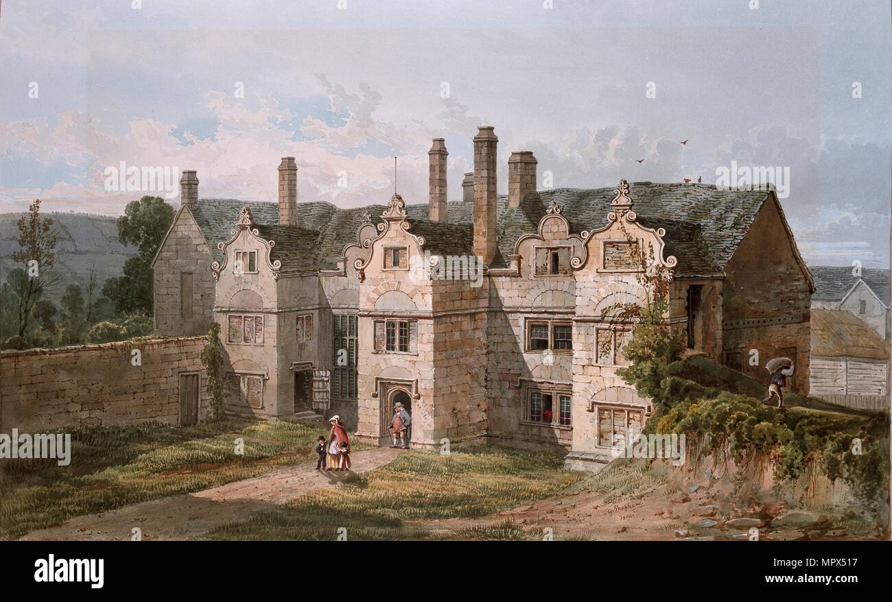 View of Trerice, Cornwall, 1819. Artist: George Shepherd Stock Photo ...