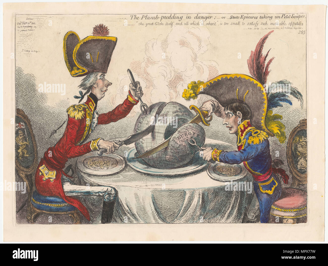 The Plumb-Pudding in Danger, or State Epicures Taking un Petit Souper ...