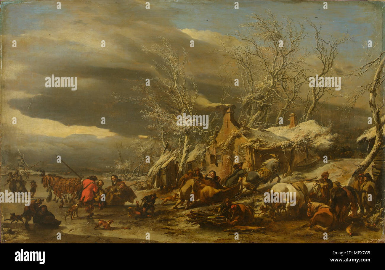 Winter Landscape, 1645-1648 Stock Photo - Alamy