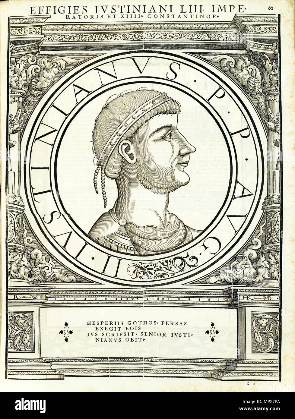 Lustinianus I (482 - 565 AD), 1559 Stock Photo - Alamy