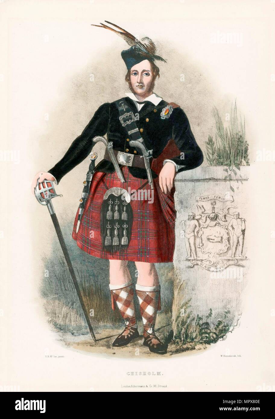 Chisholm, from The Clans of the Scottish Highlands, pub. 1845 (colour ...