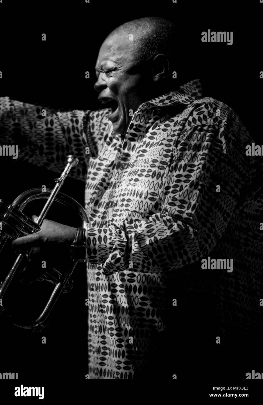 Trumpet player, side profile hi-res stock photography and images - Alamy