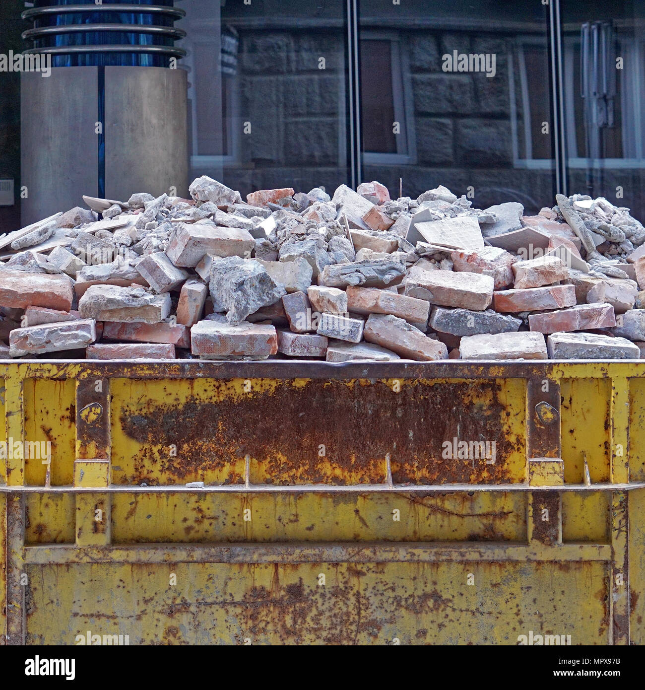 Container loaded debris hi-res stock photography and images - Alamy