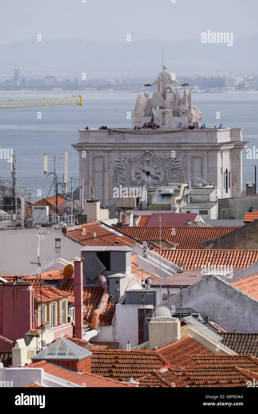 Arco da Rua Augusta,Triumph Arch of Augusta street, Baixa district ...