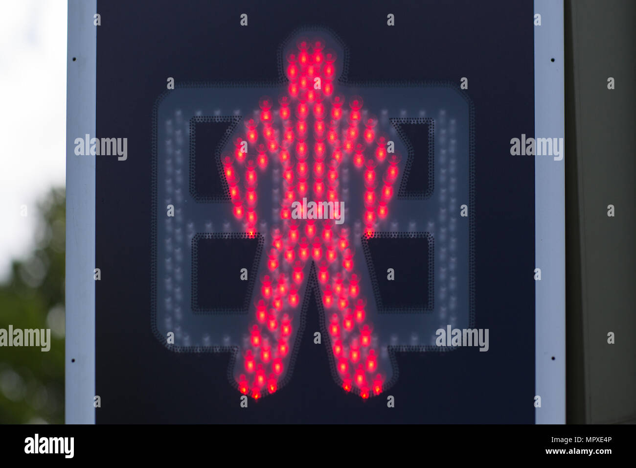 Stop signal pedestrian red traffic light Stock Photo - Alamy