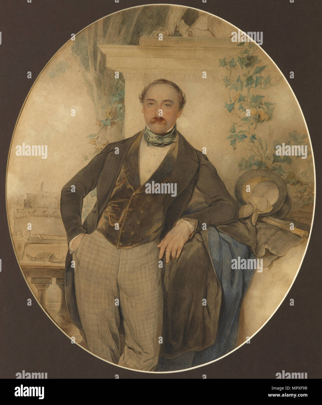 Portrait of Count Sergei Fyodorovich Golitsyn (1812-1849), 1847 Stock ...