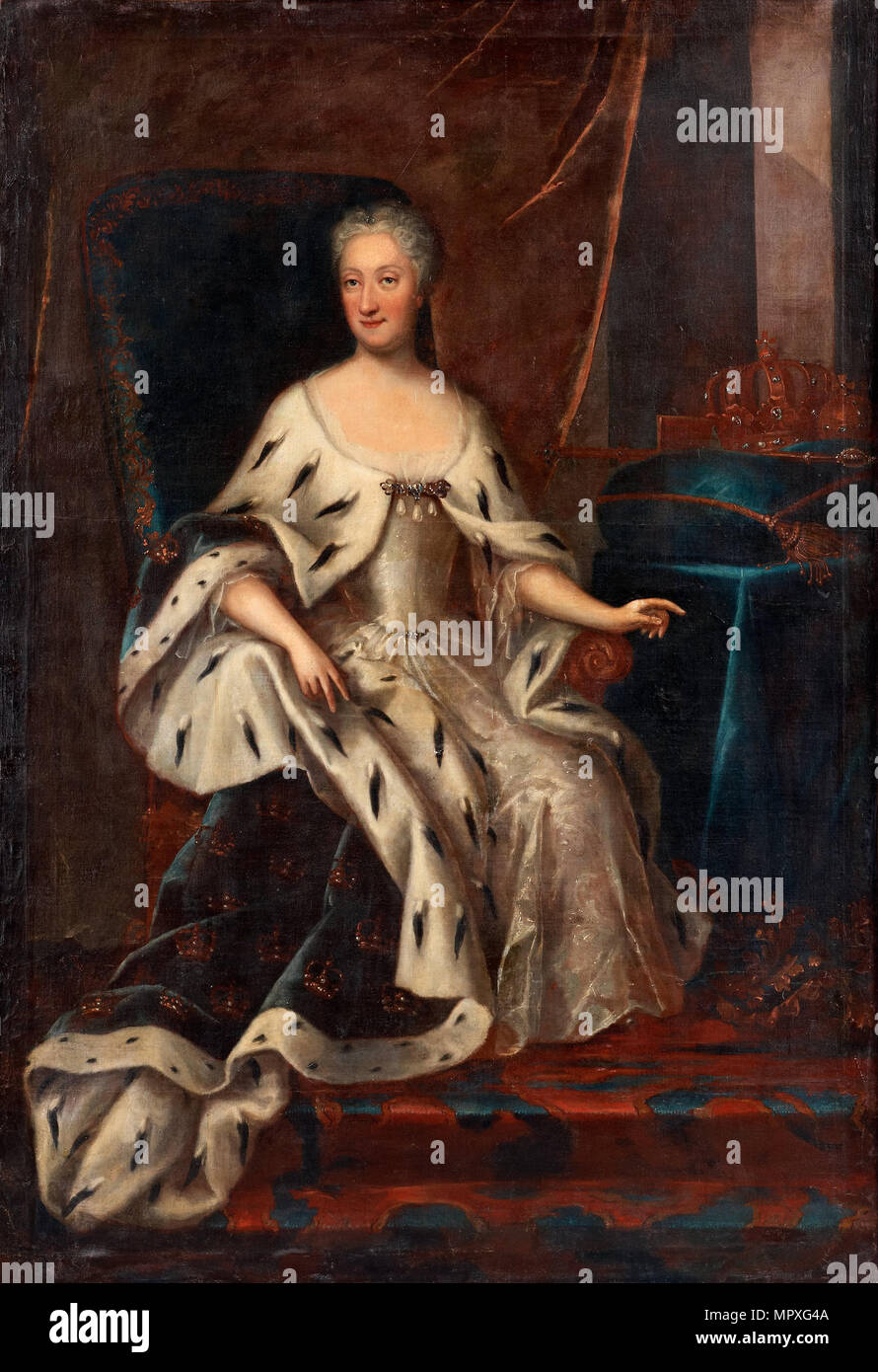 Portrait of Ulrika Eleonora (1688-1741), Queen of Sweden Stock Photo ...