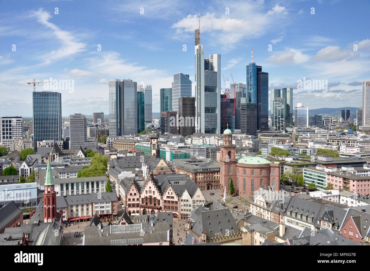 Bird's-eye view of Frankfurt, Germany Stock Photo - Alamy